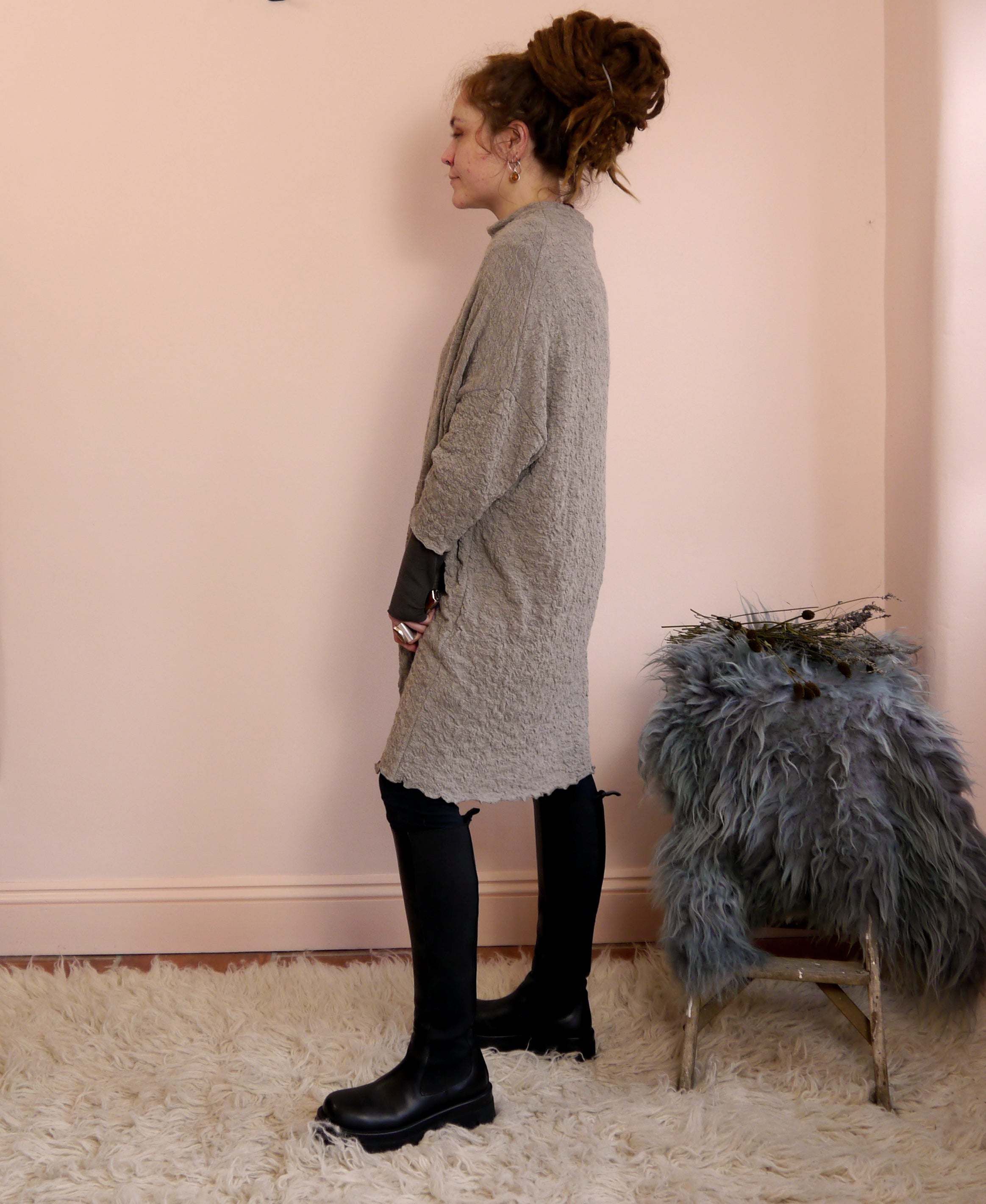 mother LOOSE DRY COTTON TUNIC ニット Women's bybasics Merino Wool Textured ...